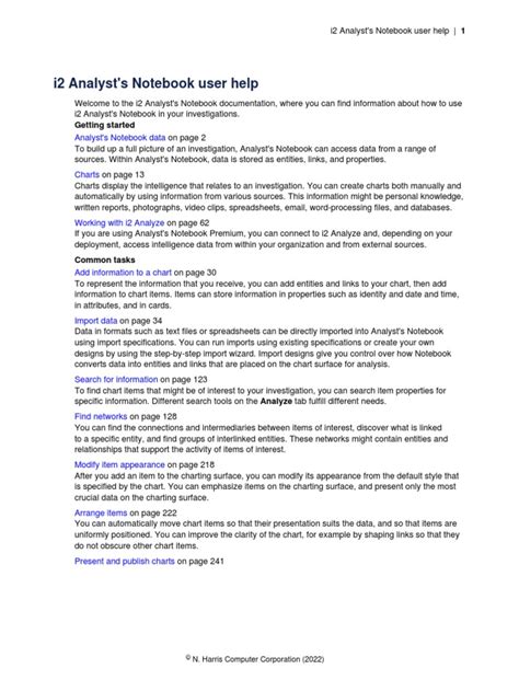 I2 Analysts Notebook 9 4 1 Pdf Information Icon Computing