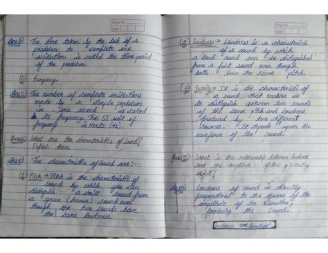 SOLUTION Science Class 8th Sound Chapter Question And Answer With Cursive Writing And Neat