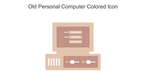 Old Personal Computer Colored Icon In Powerpoint Pptx Png And Editable Eps Format PPT Presentation