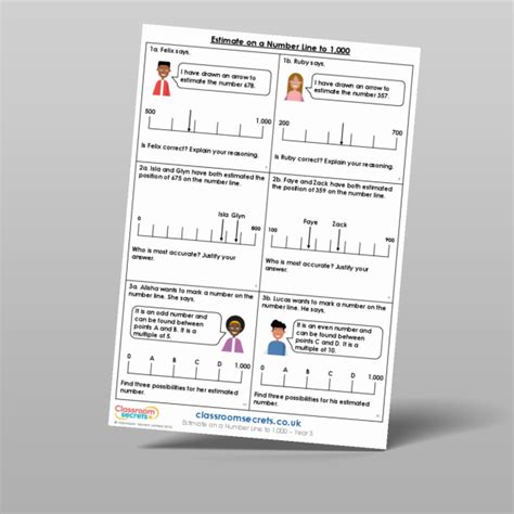 Year 3 Estimate On A Number Line To 1 000 Reasoning And Problem Solving
