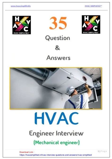 Top HVAC Interview Questions Answers HVAC SIMPLIFIED Pdf