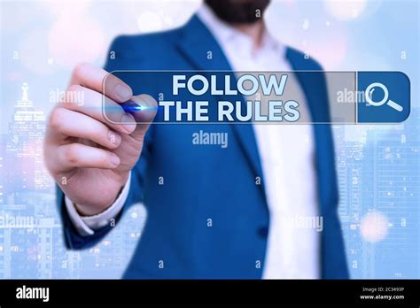 Word Writing Text Follow The Rules Business Photo Showcasing Learn To