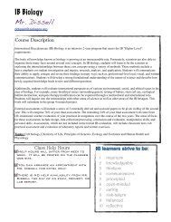 IB Biology Lab Report Template