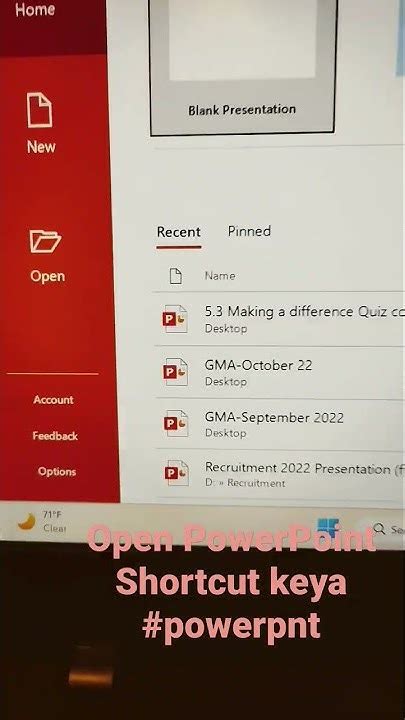 how to open microsoft powerpoint using run command shorts powerpnt youtube