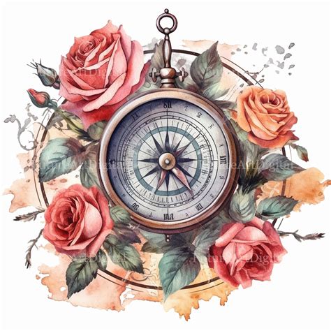 Floral Compass Tattoo Artofit