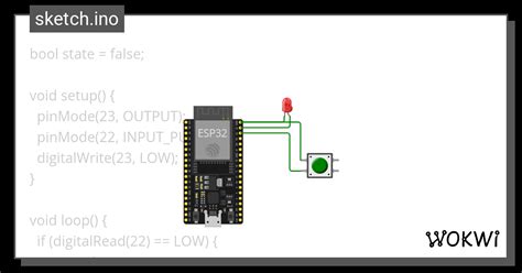 Ledbutton Wokwi Esp32 Stm32 Arduino Simulator