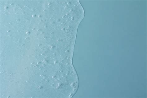 거품이있는 화장품 젤의 배경 아래로 떨어지는 상단 보기 항균 액체 표면 배경이나 모형으로 좋습니다 기포에 대한 스톡 사진 및 기타 이미지 Istock