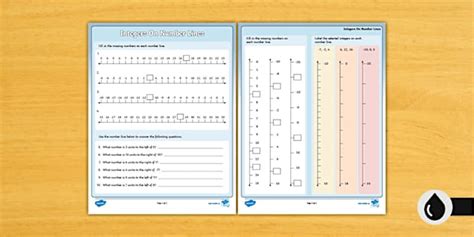 Read And Represent Integers On Number Lines Activity
