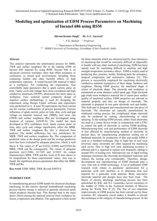 Modeling and optimization of EDM Process Parameters on Machining of Inconel 686 using RSM.pdf