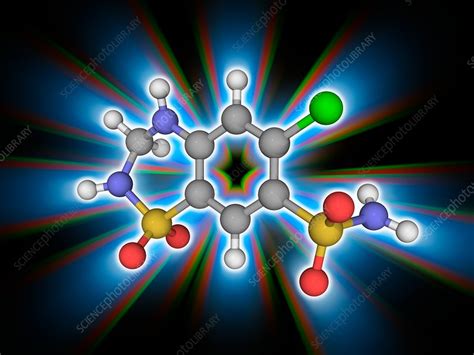 Hydrochlorothiazide Drug Molecule Stock Image F017 0418 Science Photo Library