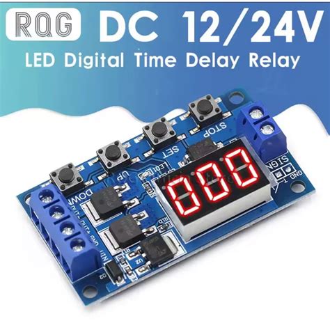 Jual Dc 12v 24v Dual Mos Led Digital Time Delay Relay Trigger Cycle