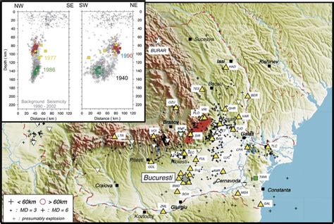 Background Seismicity In The Vrancea Region In The Period 1990 2002 Download Scientific