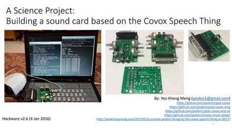A Science Project Building A Sound Card Based On The Covox Speech