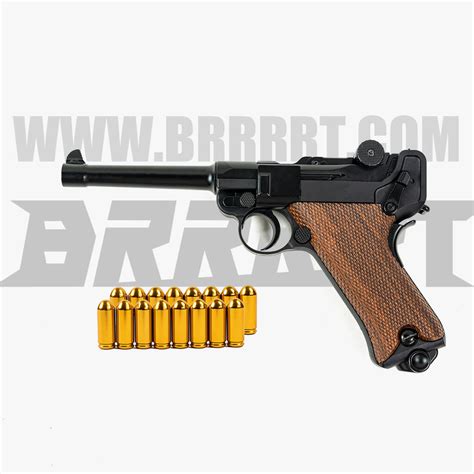 Luger P08 Shell Ejecting Laser Gun Toy Brrrrt