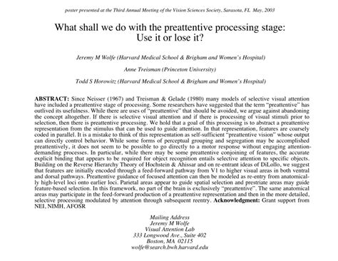 Pdf What Shall We Do With The Preattentive Processing Stage Use It