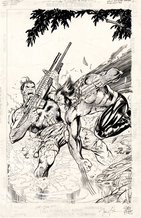 Punisher War Journal Cover 7 Iconic Jim Lee Cover 1st Wolverine