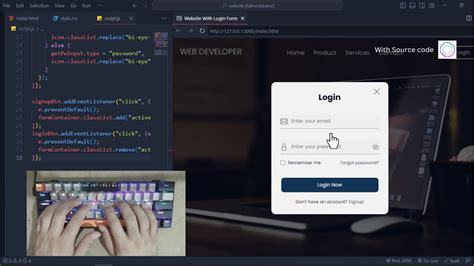 Asmr Programming How To Create Website With Login Form No Talking