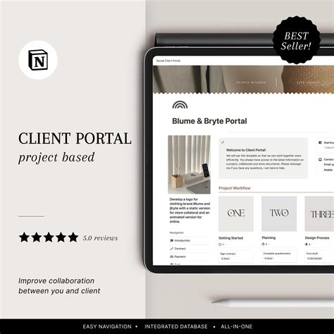 Notion Template Client Portal Notion Client Dashboard Project