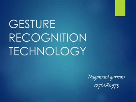 gesture recognition technology pptx