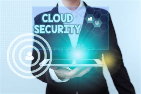 Handwriting Text Cloud Security Conceptual Photo Imposing A Secured