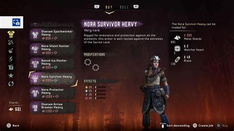 Horizon Zero Dawn Guide Armor Stats And What They Mean Gameskinny