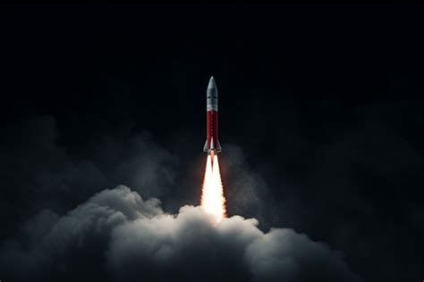 Uncluttered Rocket Launch Minimalistic Generate Ai