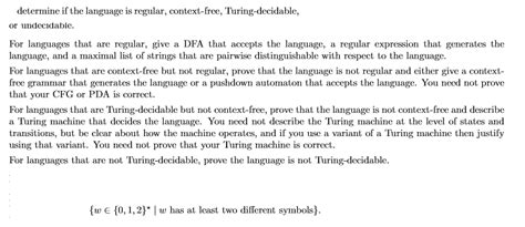 solved determine if the language is regular context free