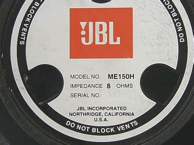 Identify The Mystery JBL Woofer