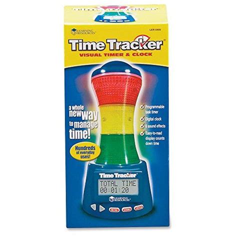 Learning Resources Time Tracker Visual Timer Clock Piece Classroom Tracker Alarm Clock