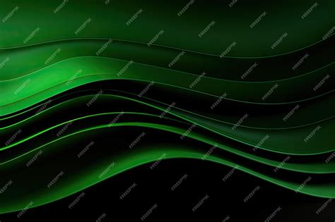 Premium Ai Image Abstract Black Horizontal Background With A Green