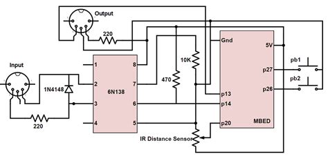 5 Pin Din Midi Connector Mbed