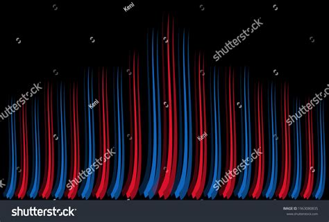 Blue Red Vertical Lines On Black Stock Illustration 1963080835