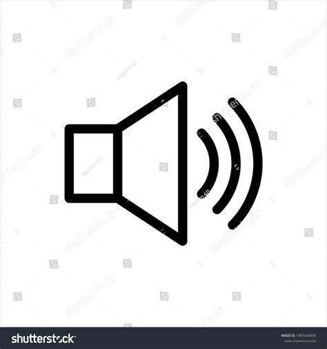 speaker icon electroacoustic transducer music output stock vector