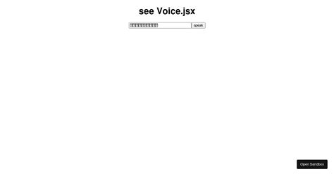 Text To Speach Codesandbox