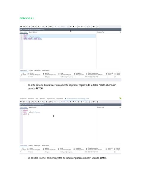 Exercises Sql Platzi Pdf Informática Programación De Computadoras
