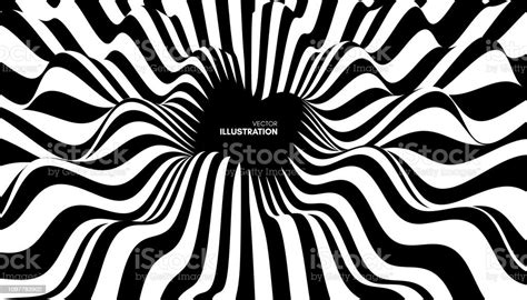 착시와 패턴입니다 흑백 배경입니다 추상적인 벡터 일러스트입니다 3차원 형태에 대한 스톡 벡터 아트 및 기타 이미지 3차원 형태 가리기 검은색 Istock