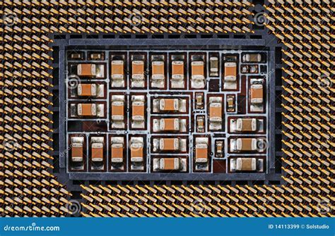 Halvledare Fotografering För Bildbyråer Bild Av Chips 14113399