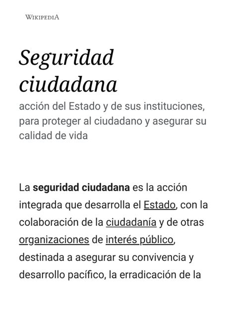 Seguridad Ciudadana Wikipedia La Enciclopedia Libre Pdf Policía