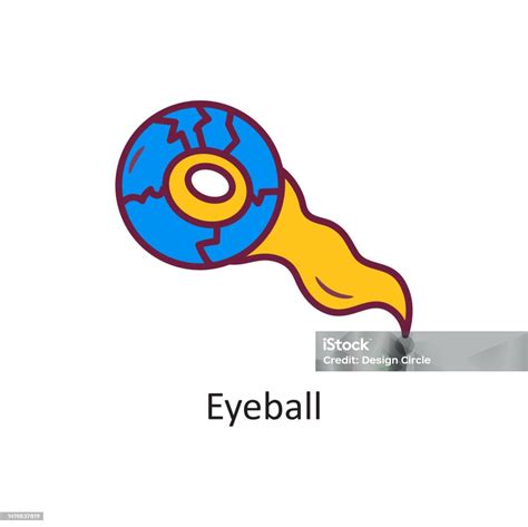 아이볼 벡터는 윤곽선 아이콘 디자인 일러스트레이션을 채웠습니다 흰색 배경에 할로윈 기호 Eps 10 파일 각막에 대한 스톡 벡터 아트 및 기타 이미지 Istock