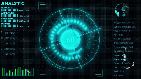 Searching Radar HUD Screen Animation Digital Technology Radar Screen Animated Stock