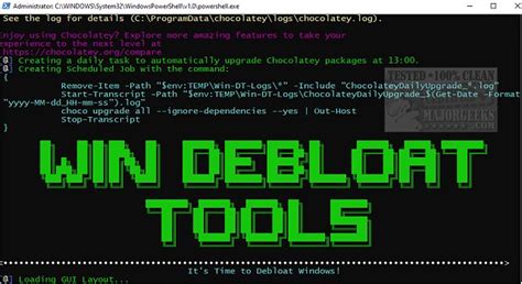 Download Win Debloat Tools Majorgeeks