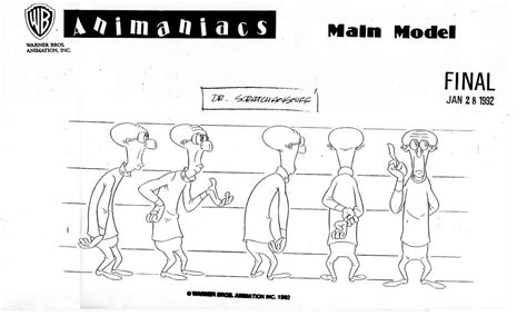 Animaniacs 1993 1998 Part 1 Model Sheets Character Models Turnarounds Concept Art R