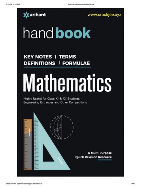 Arihant Mathematics Handbook Pdf
