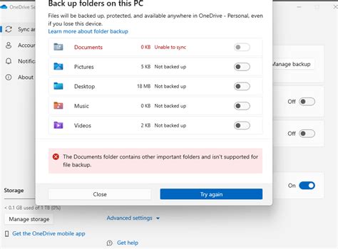 documents folder contains other important folders and isn t supported