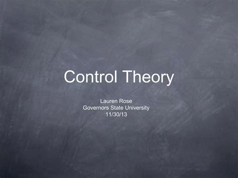 Control Theory Lauren Rose Ppt