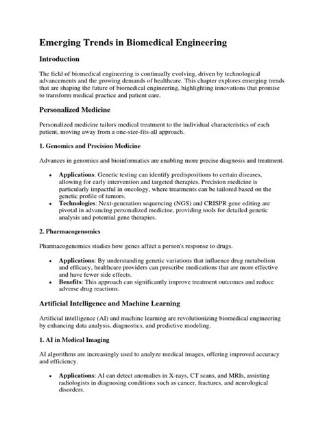 Emerging Trends In Biomedical Engineering Pdf Personalized Medicine Health Sciences