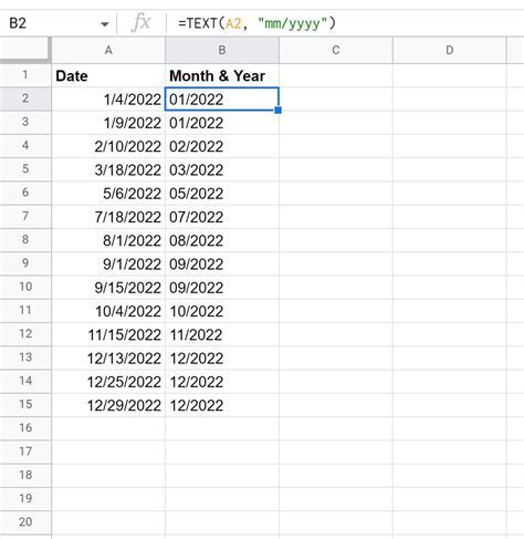 Month Name Formula Google Sheets IPAM Power Hub