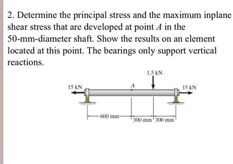 solved using mohr s circle 2 determine the principal stress and the maximum in plane shear