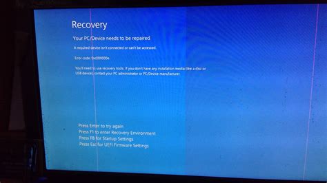 Boot Recovery Your Pc Device Needs To Be Repaired Ask Ubuntu