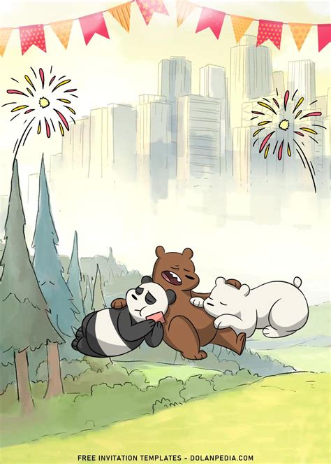 10 We Bare Bears Birthday Invitation Templates Dolanpedia Bear